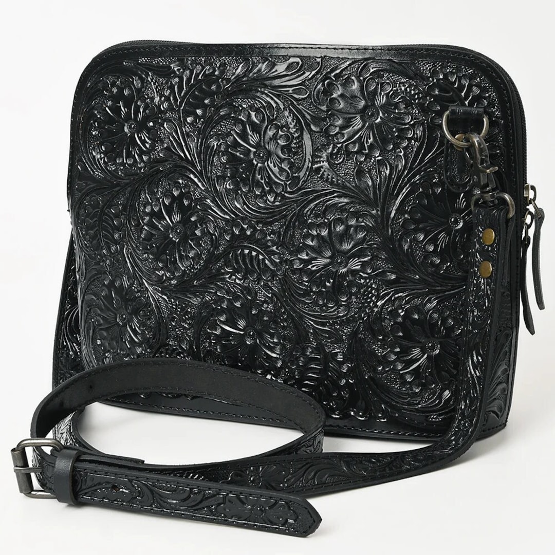 Western Purse, Hand Tooled Leather Crossbody Purse, Western Leather ...