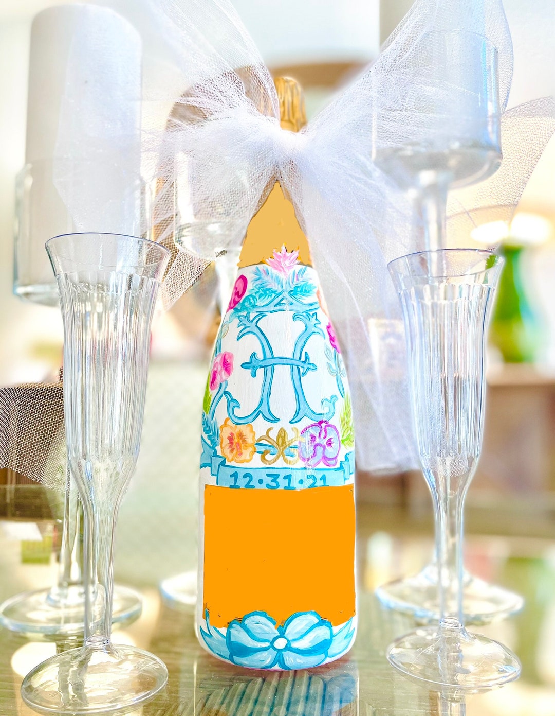 Custom Painted Bottle - Etsy