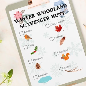 Winter Woodland Scavenger Hunt - Montessori | Woodland Treasure ...