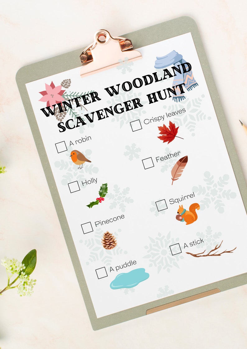 Winter Woodland Scavenger Hunt - Montessori | Woodland Treasure ...