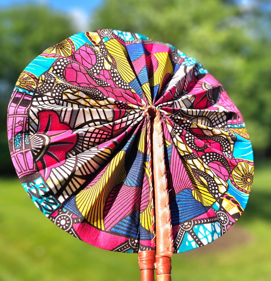 Handheld African Folding Fan - Etsy