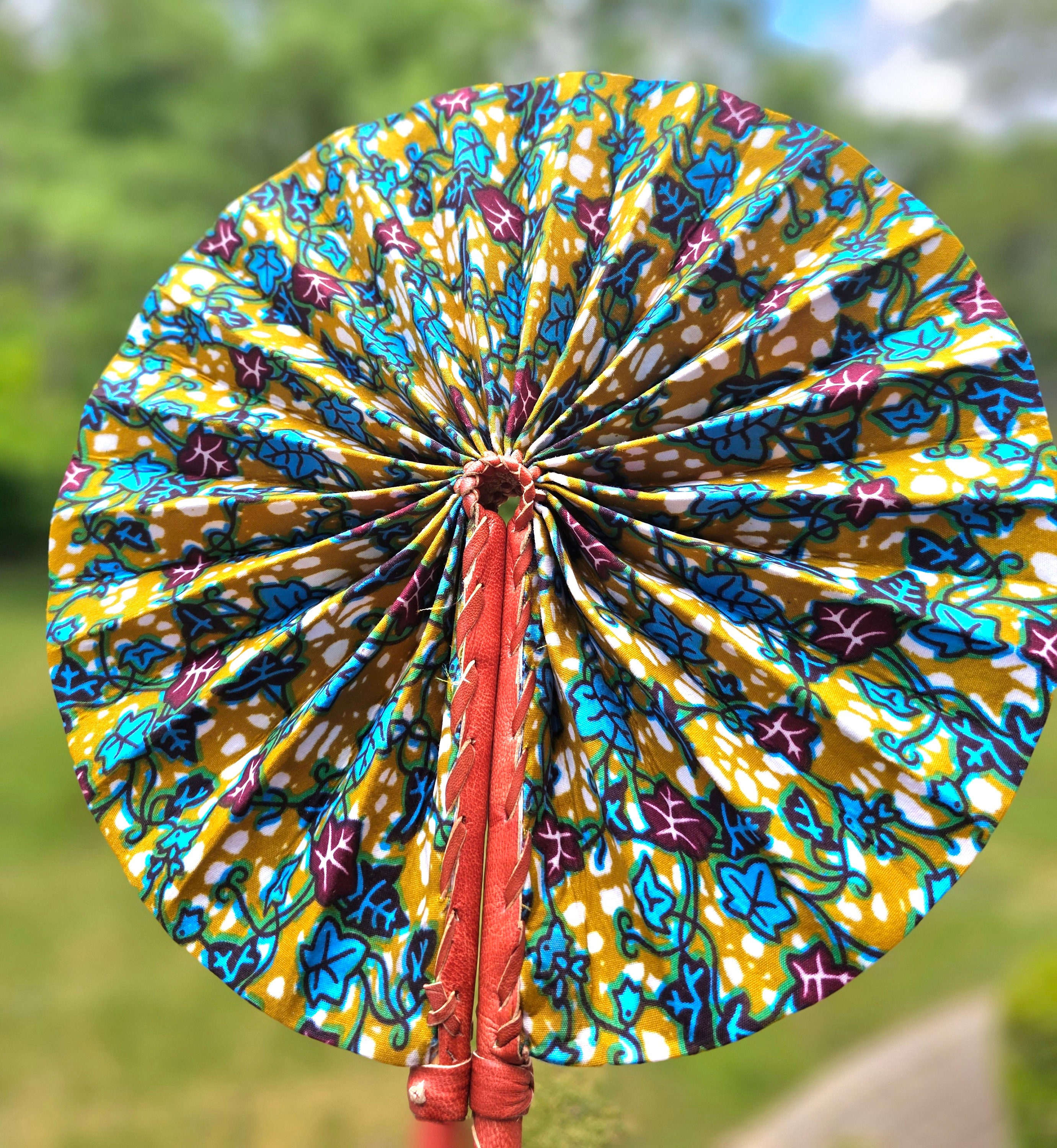 Handheld African Folding Fan - Etsy