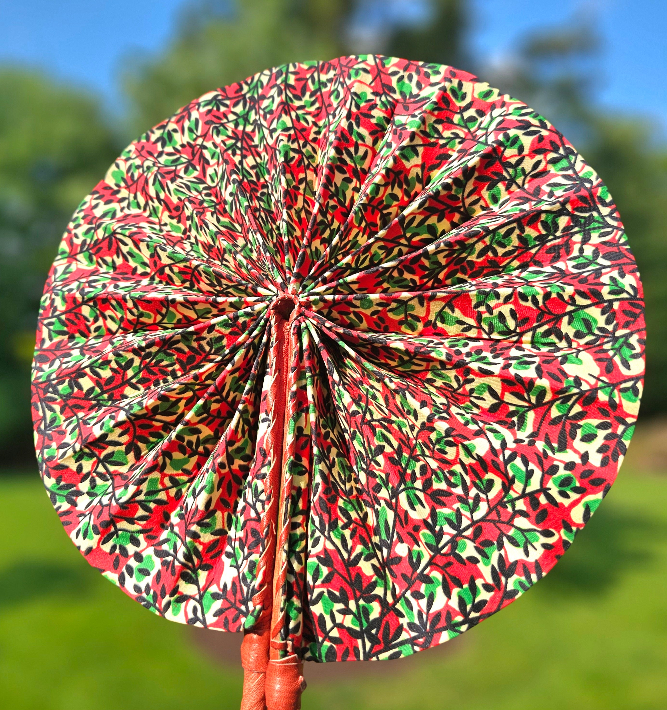 Handheld African Folding Fan - Etsy