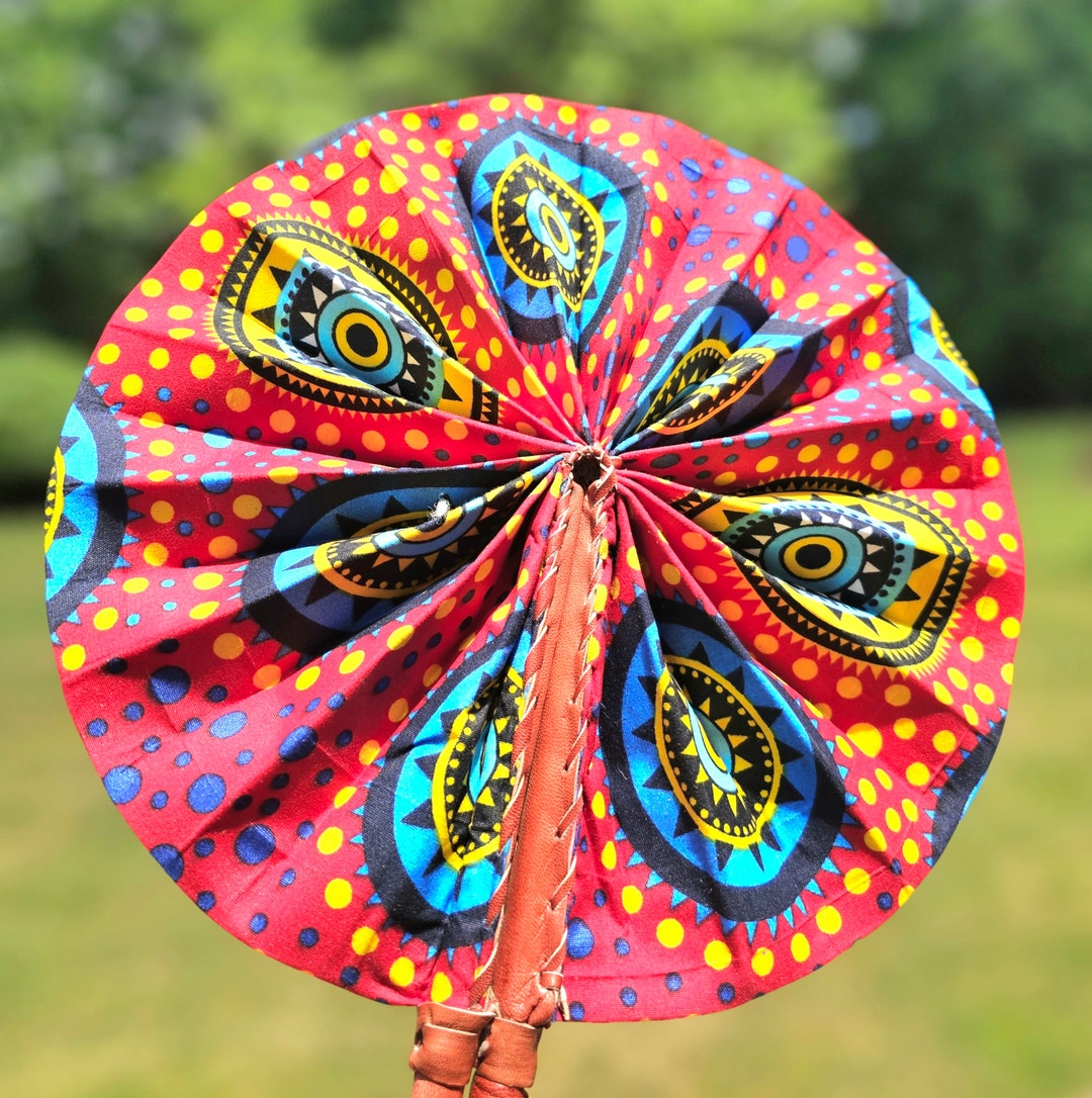 Handheld African Folding Fan - Etsy