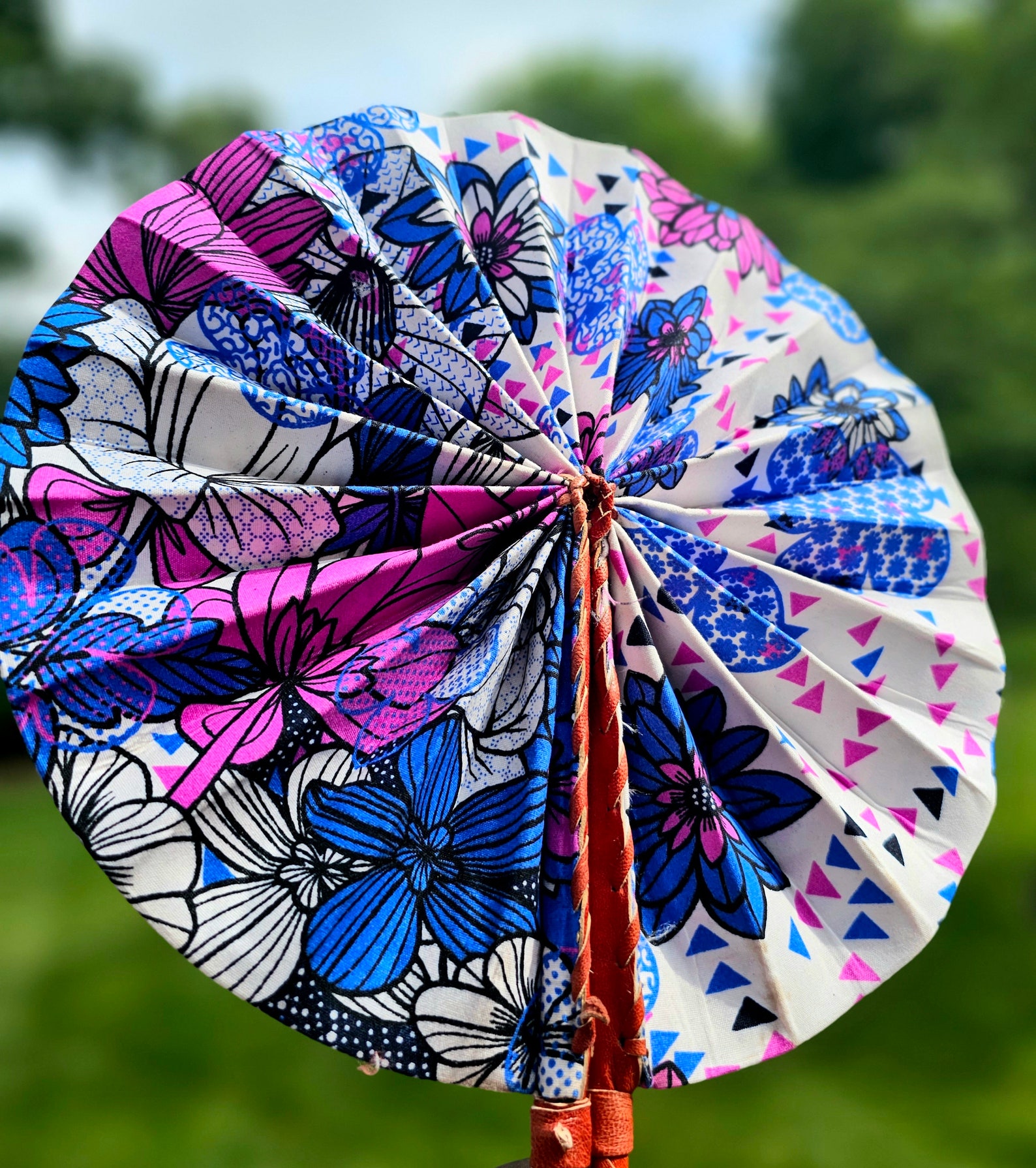 Handmade Ankara Folding Fan - Etsy