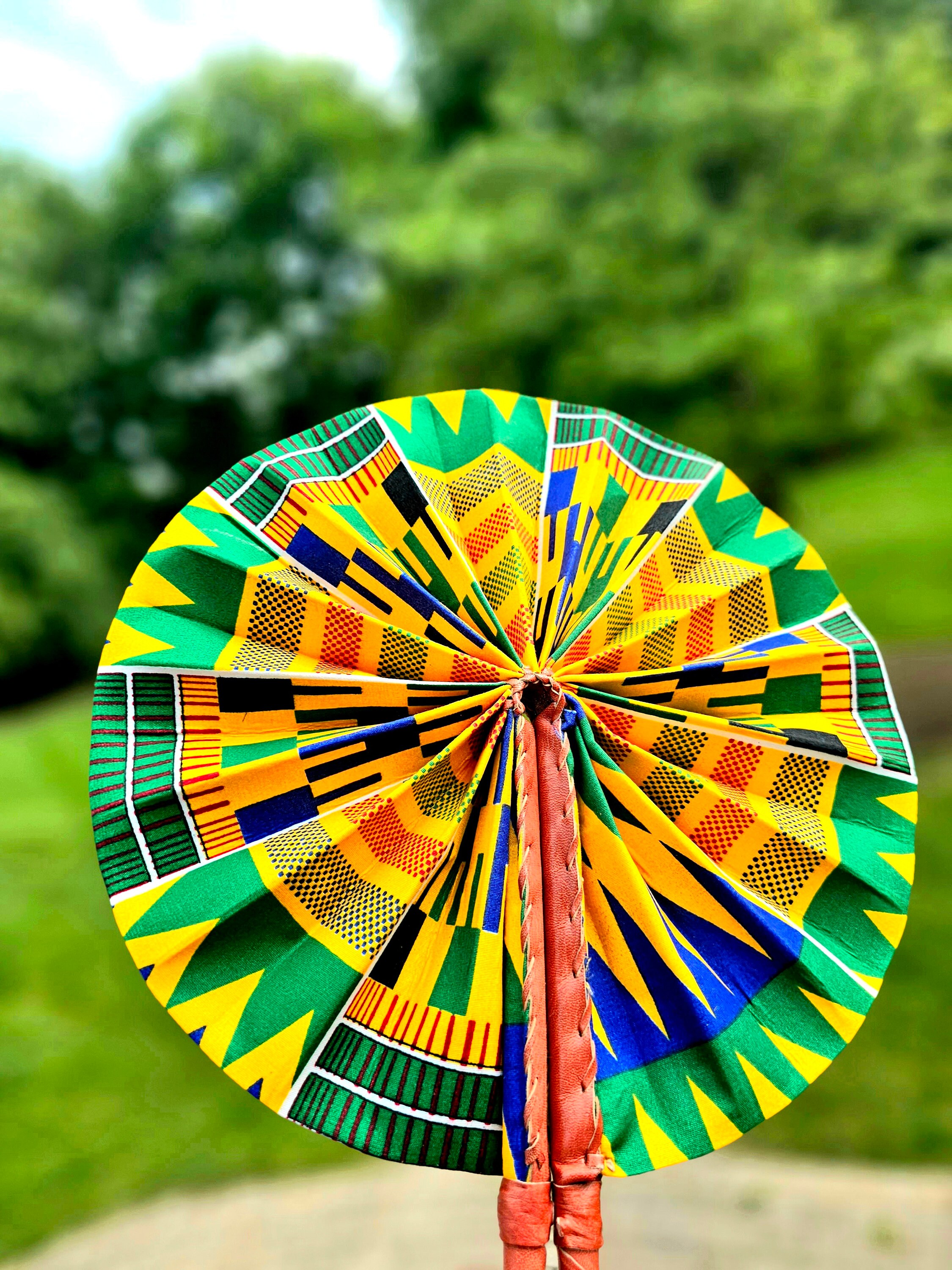Handmade Ankara Folding Fan - Etsy