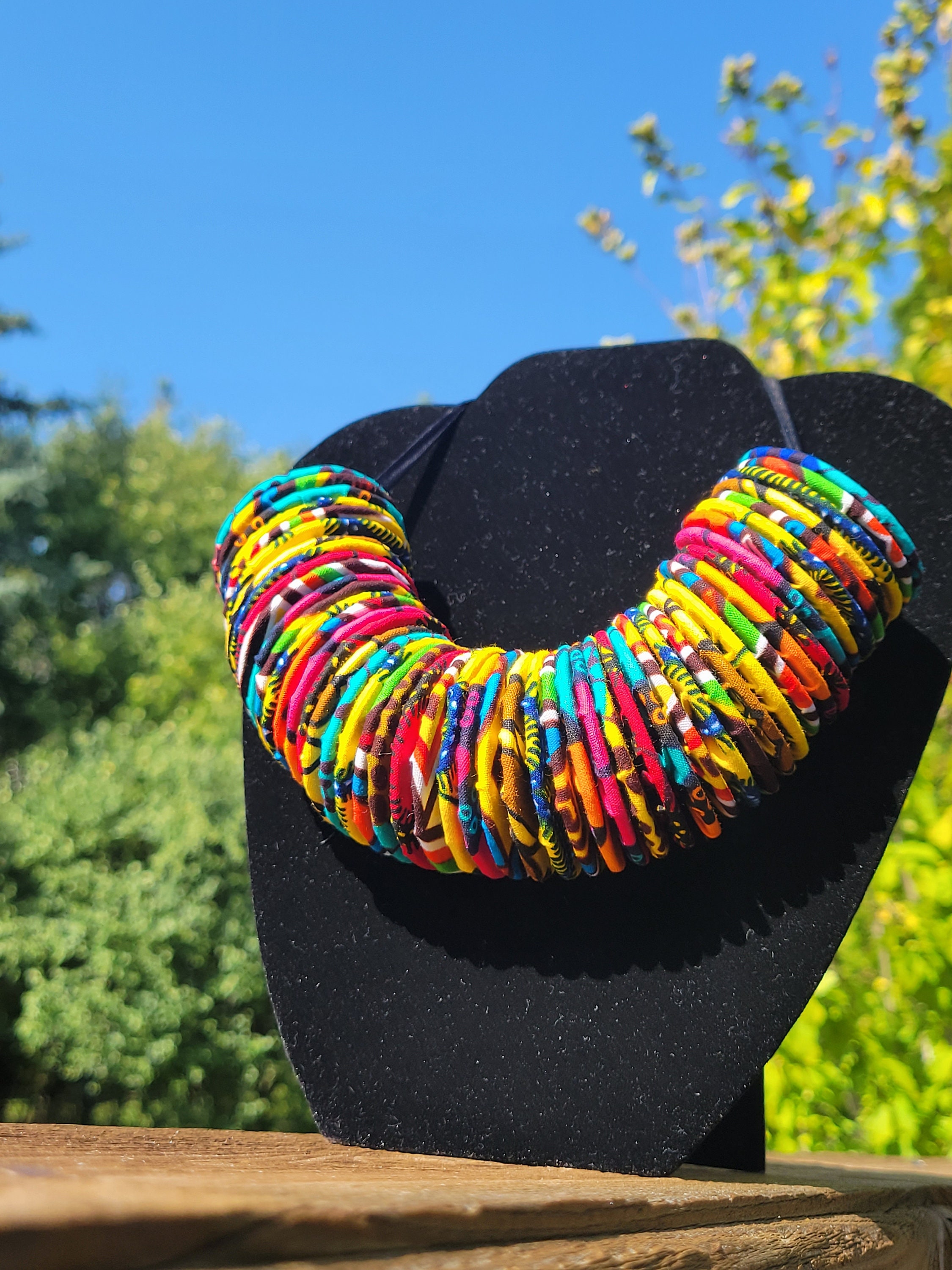 Handmade Ankara Necklace - Etsy