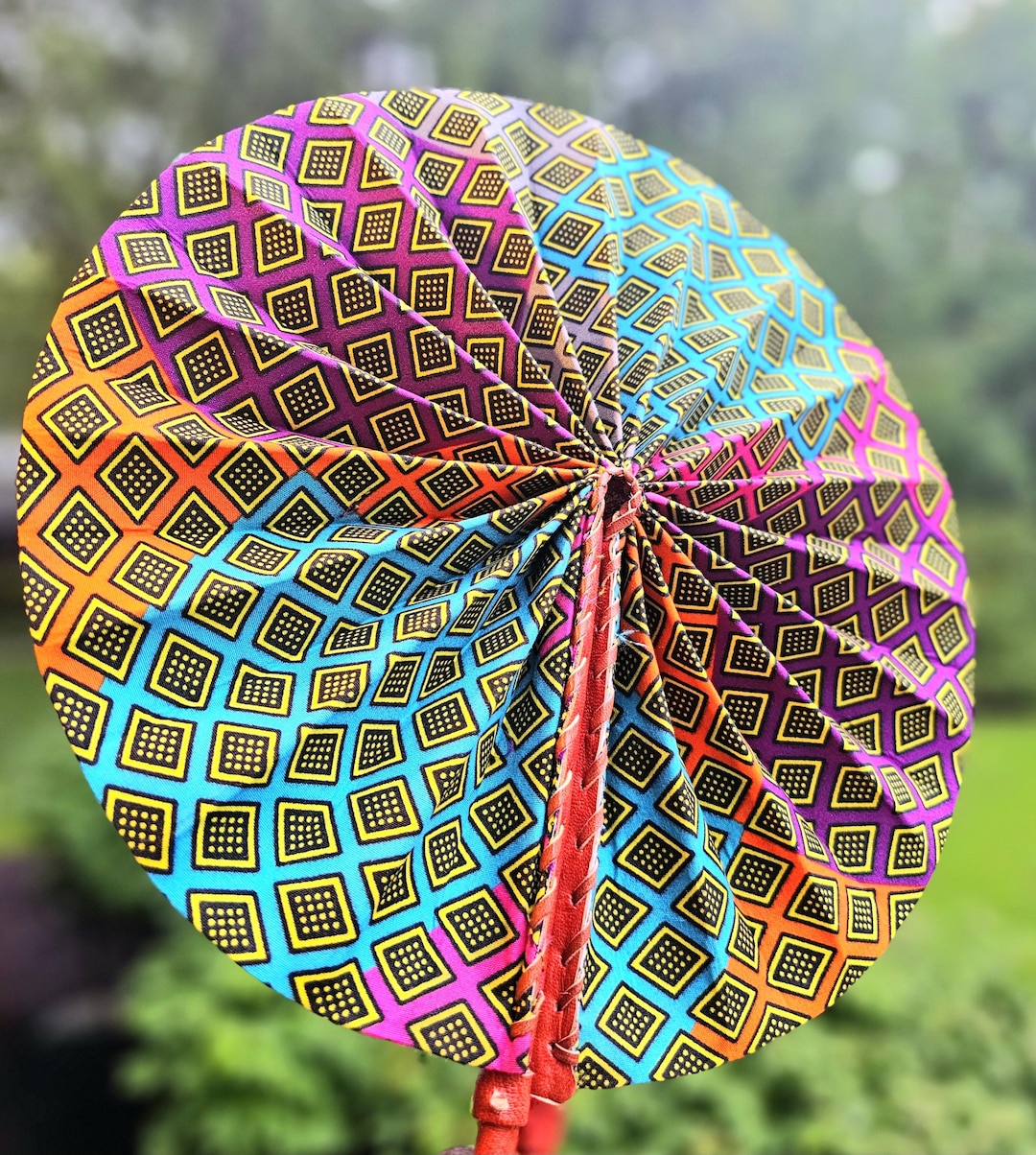 Handheld African Folding Fan - Etsy