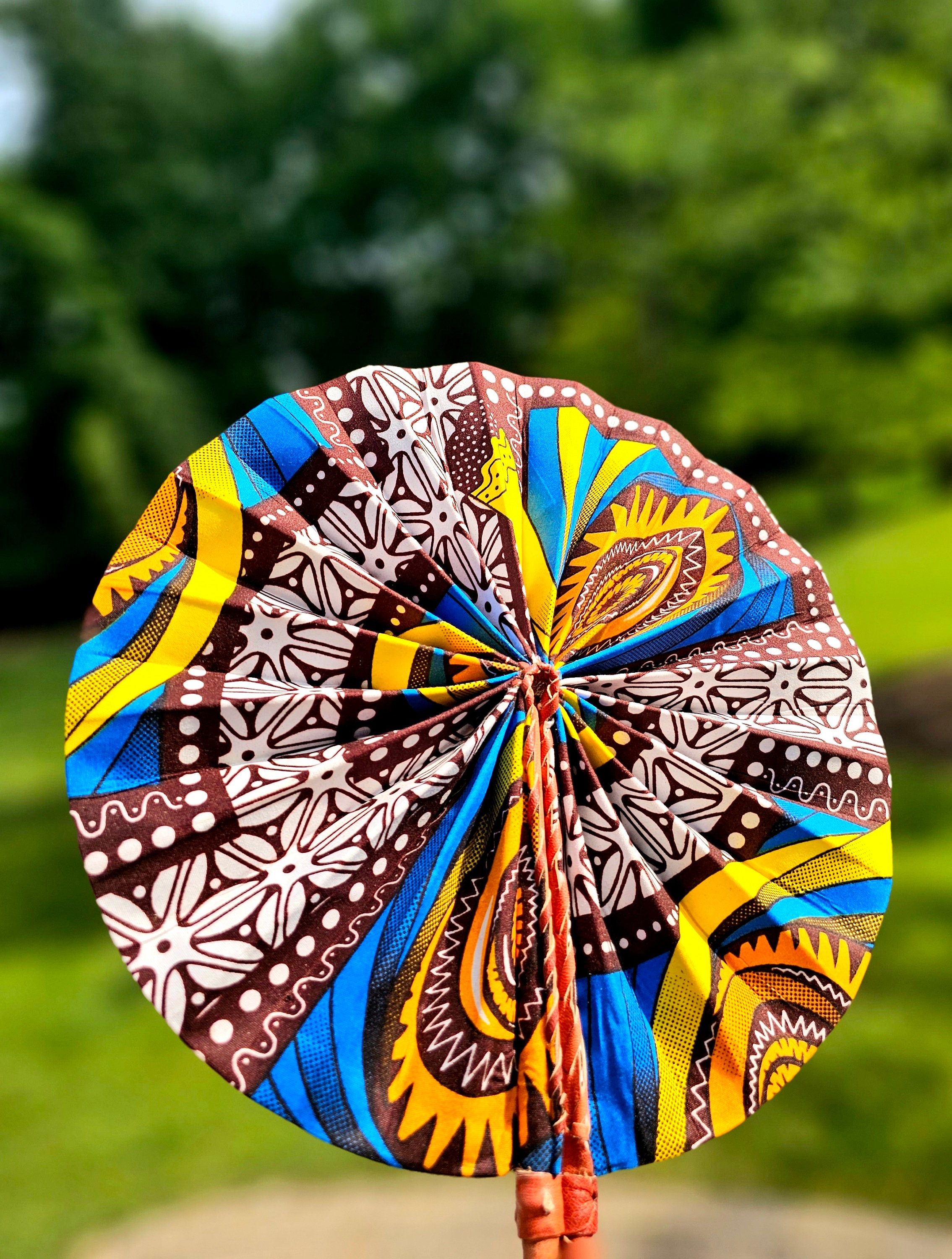 Handmade Ankara Folding Fan - Etsy
