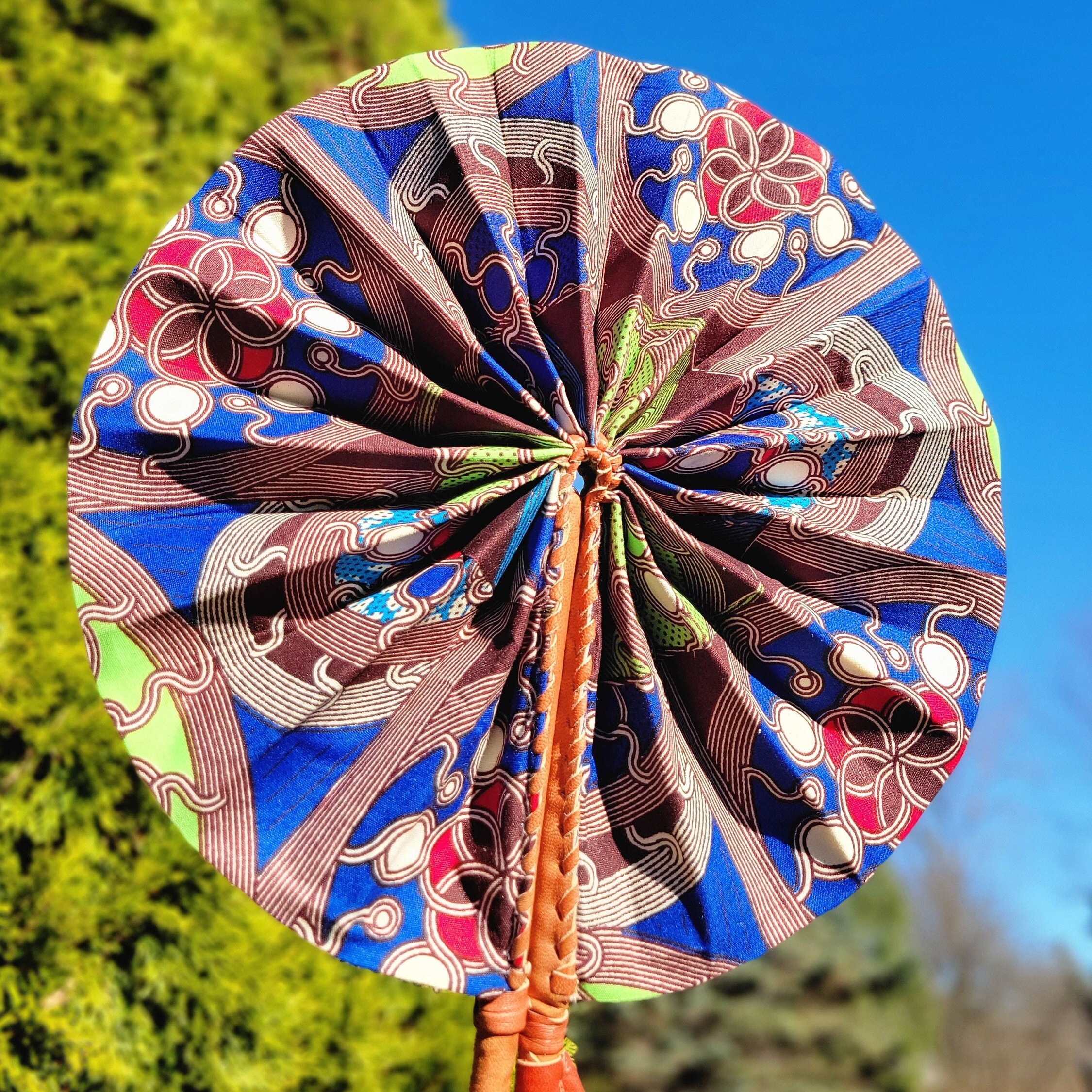 Handheld African Folding Fan - Etsy