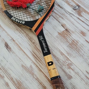 Vintage Wooden Racket Embroidered With a Flower - Etsy