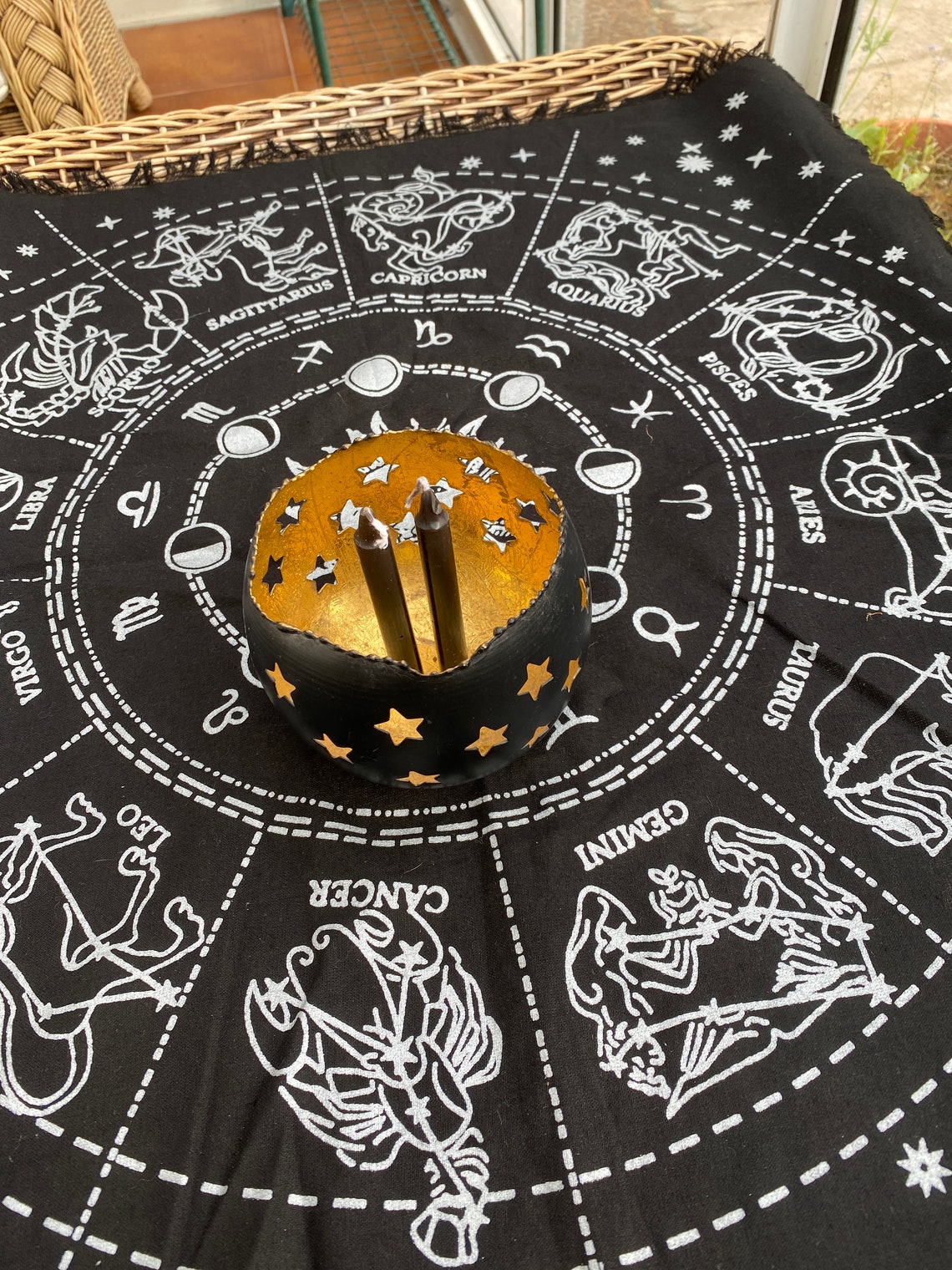 Witchy Votive Star Bowl With Candles Witchcraft Spooky Altar Display - Etsy