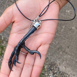 A Genuine Crow Foot on a Leather Necklace - Etsy UK