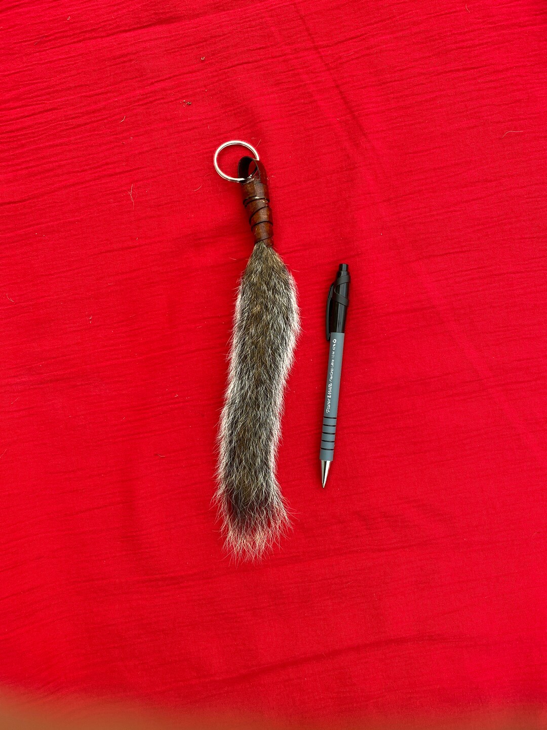A Squirrel Tail Key Ring - Etsy