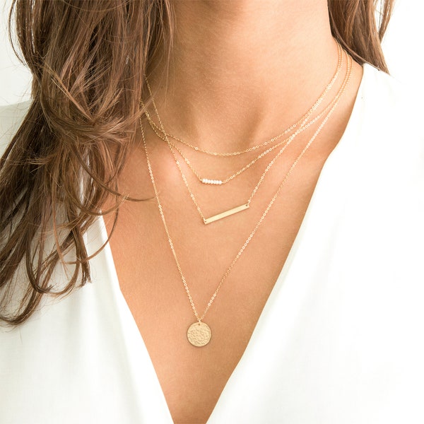 Layered Necklace Set - Etsy