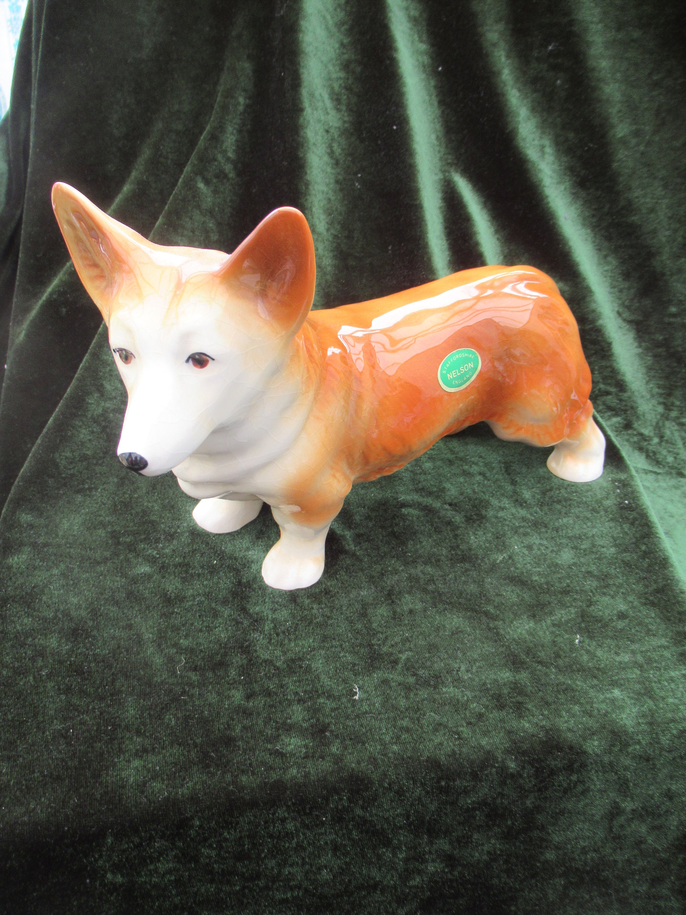 Vintage Welsh Corgi Dog Figurine by Nelson Pottery Staffordshire 1960's ...