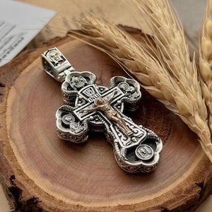 Byzantine Traditional Orthodox Cross Crucifixion of Christ Carved ...