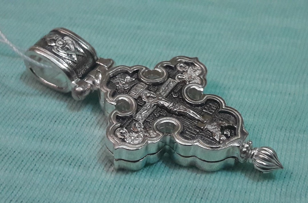 Handmade Crucifixion Greece Orthodox Relics Silver Traditional the ...