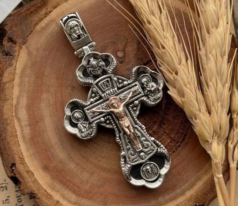 Byzantine Traditional Orthodox Cross Crucifixion of Christ Carved ...