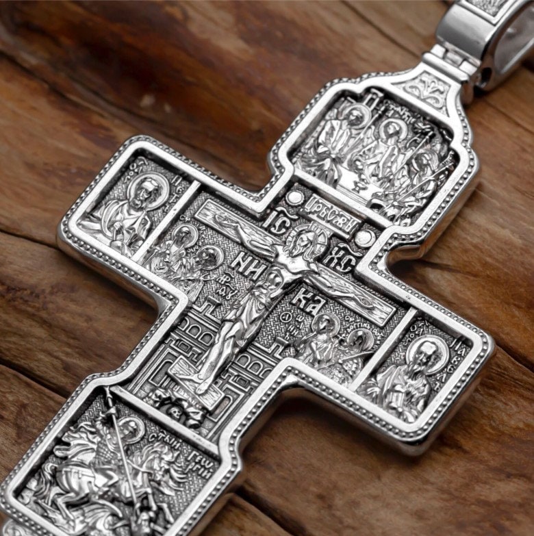 Big Orthodox Crucifixion Handcrafted Serbian Greece Ukrainian Christian ...
