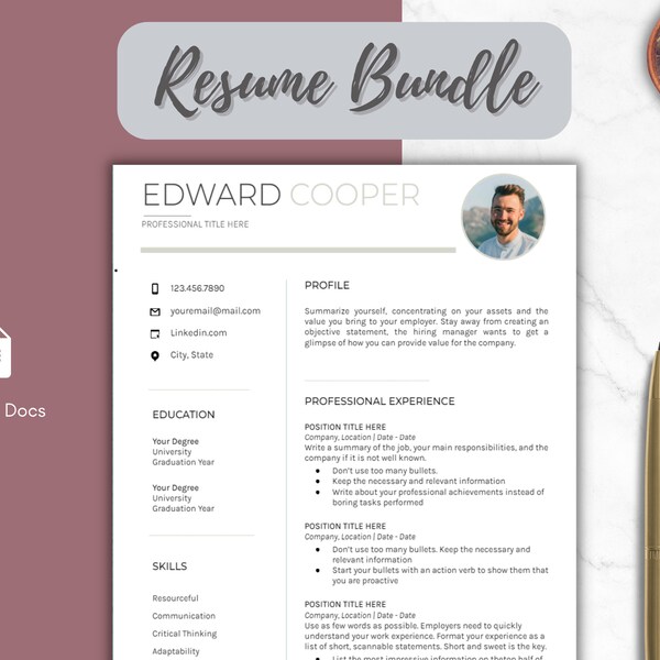 Google Docs Resume Slides - Etsy