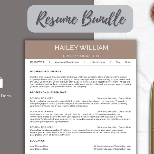 Google Docs Resume Slides - Etsy