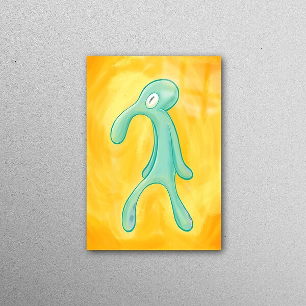 Squidward Painting - Etsy
