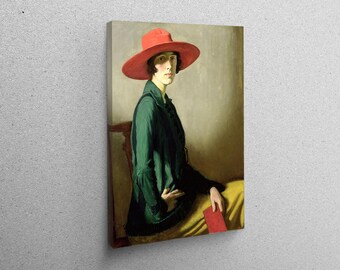 Lady With Red Hat Painting - Etsy
