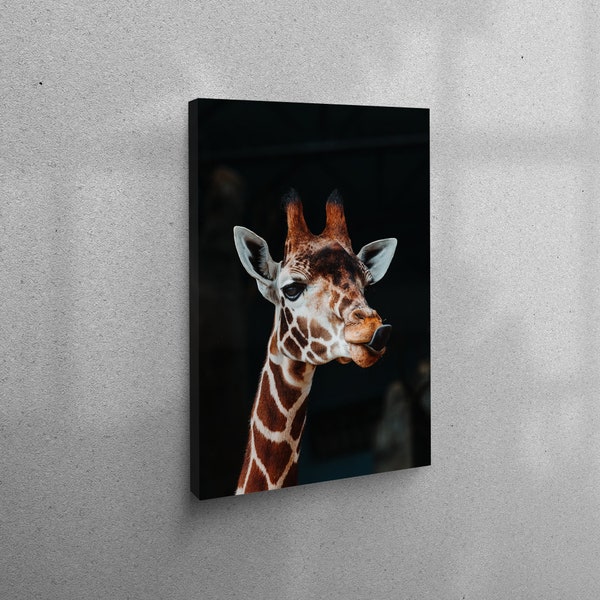 Giraffe Canvas Art - Etsy