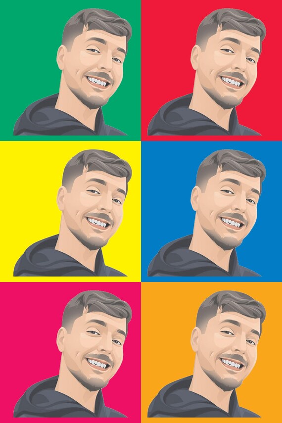 Mr Beast Poster in Andy Warhol Style - Etsy UK