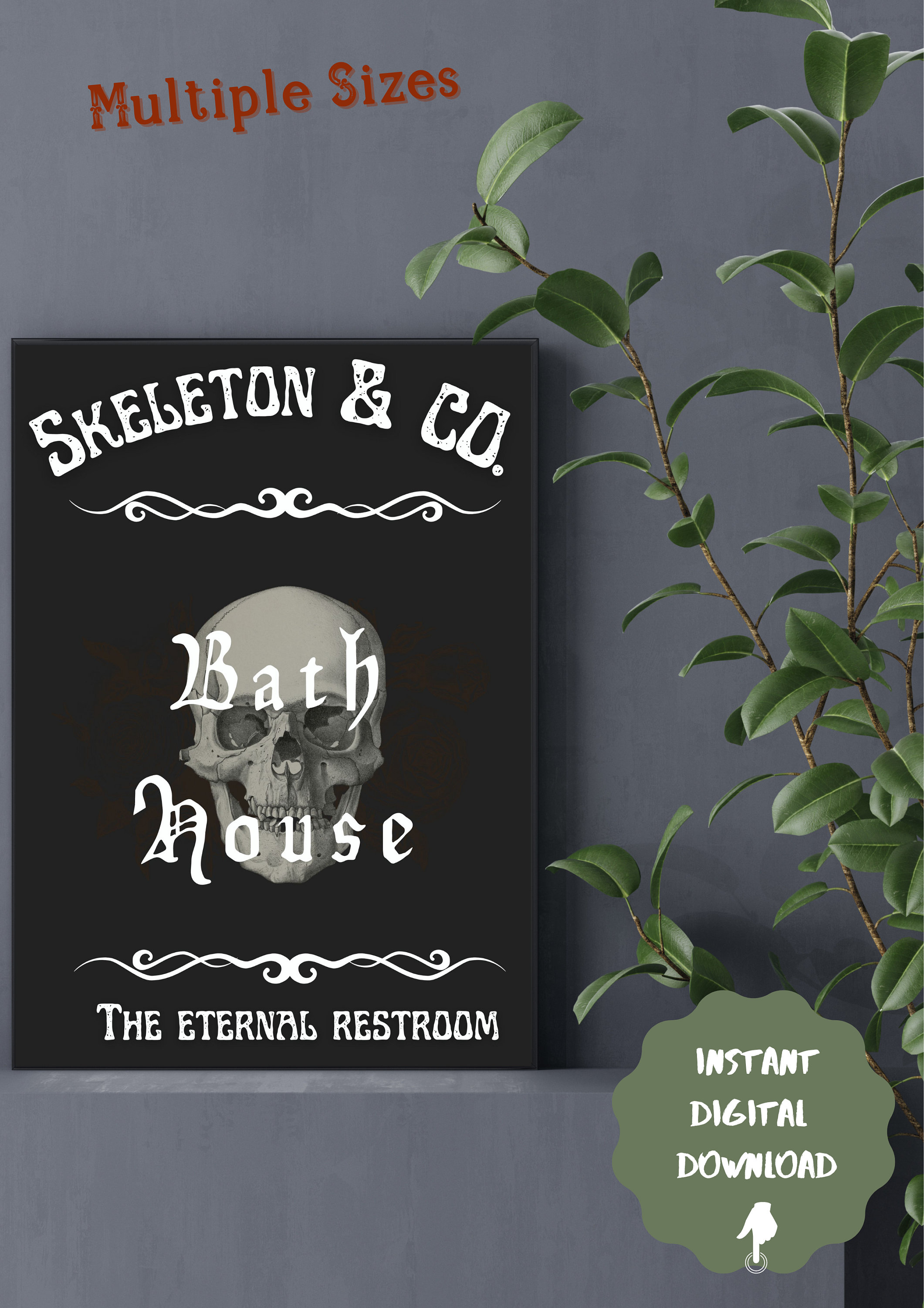 Horror Goth Restroom Sign Gothic Bathroom Decor Restroom - Etsy