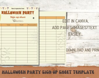 Halloween Party Sign up Form - Canva Halloween Party Volunteer Template ...