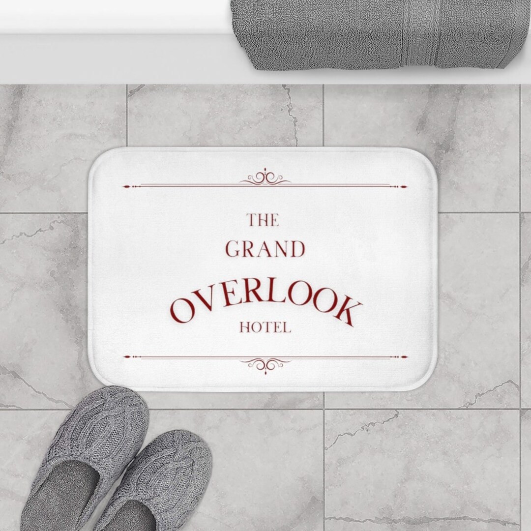 Spooky Halloween Bath Mat Set Blood Red the Grand Overlook Hotel the ...