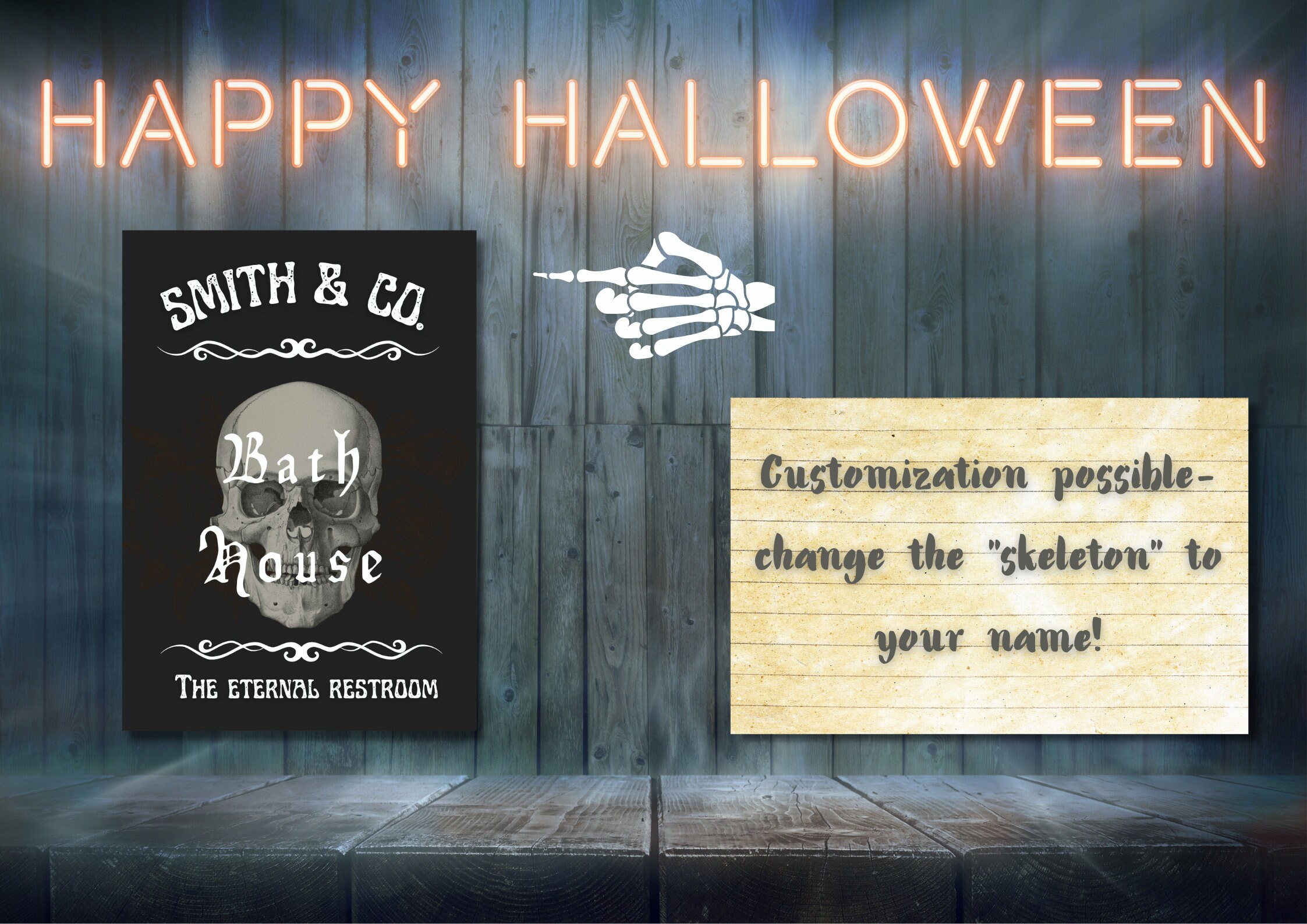 Horror Goth Restroom Sign Gothic Bathroom Decor Restroom - Etsy