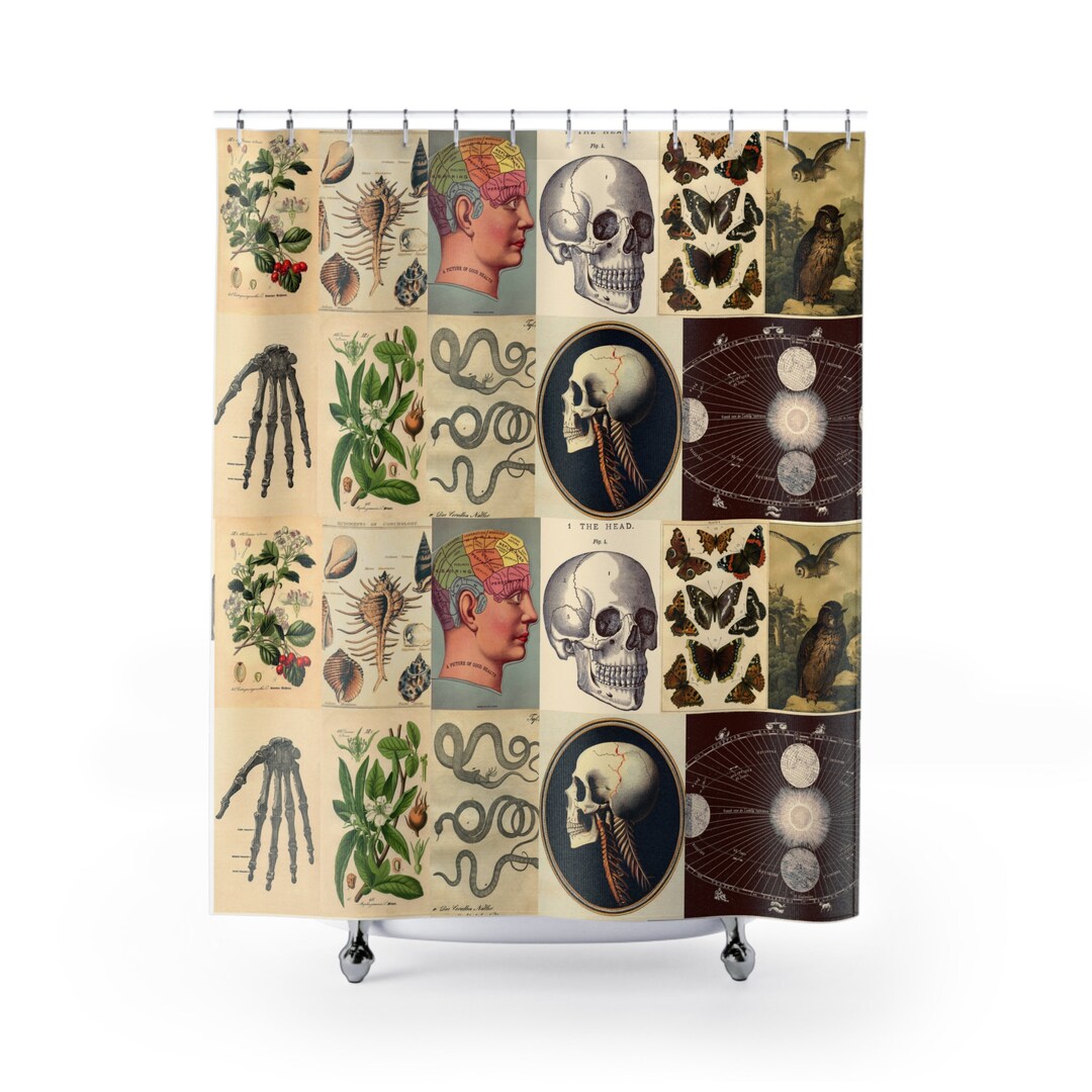 Cottagecore Shower Curtain, Witchy Shower, Boho Shower Curtain, Dark ...