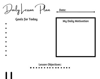 Daily Lesson Planner Lesson Plan Template Lesson Planner - Etsy