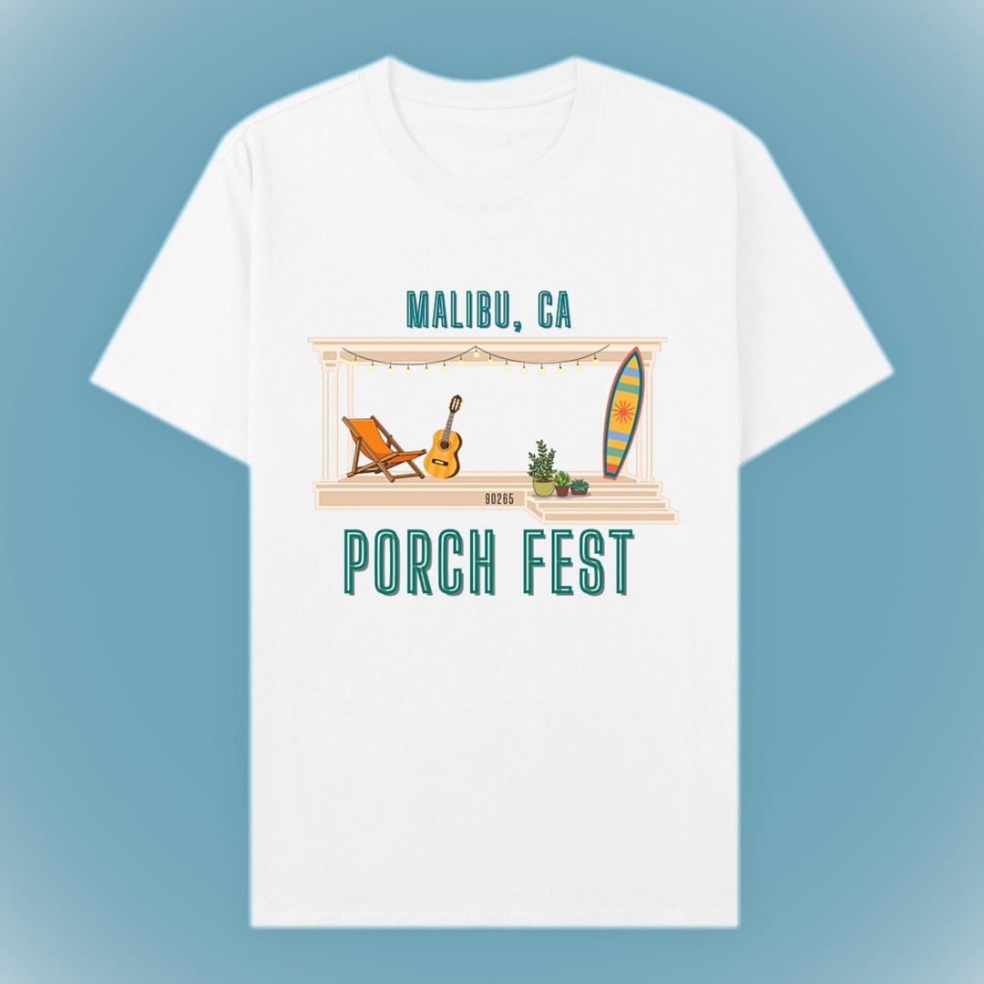 Malibu Minimalist Porch Graphic T-shirt | Gender Neutral Tee - Etsy