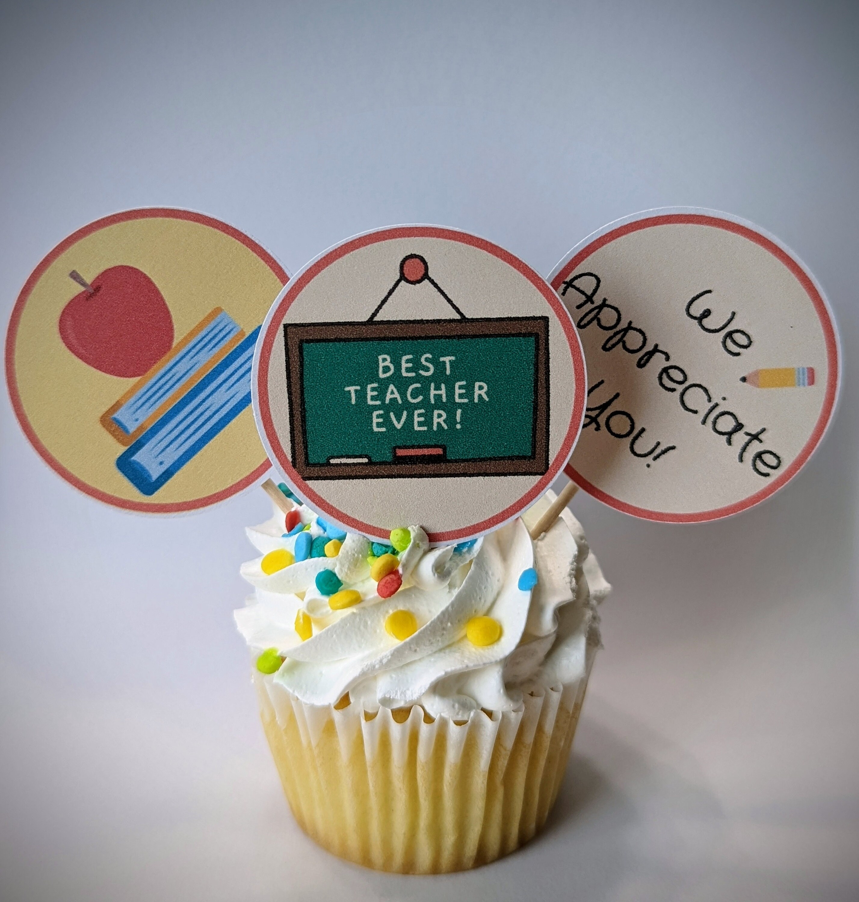 Teacher Cupcake Toppers *digital Download* - Etsy