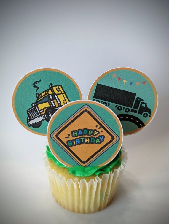 Truck Cupcake Toppers digital Download - Etsy
