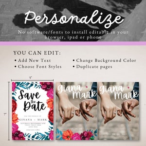 Modern Mexico Save the Date (editable & Download) - Etsy