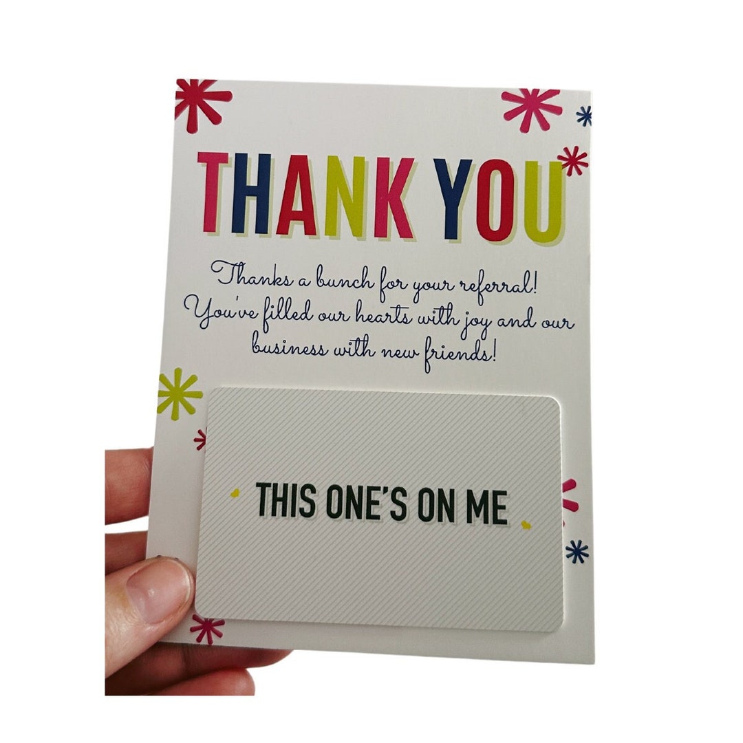 Referral Thank Yous L Gift Card Holder L Referral Thank You Note L ...