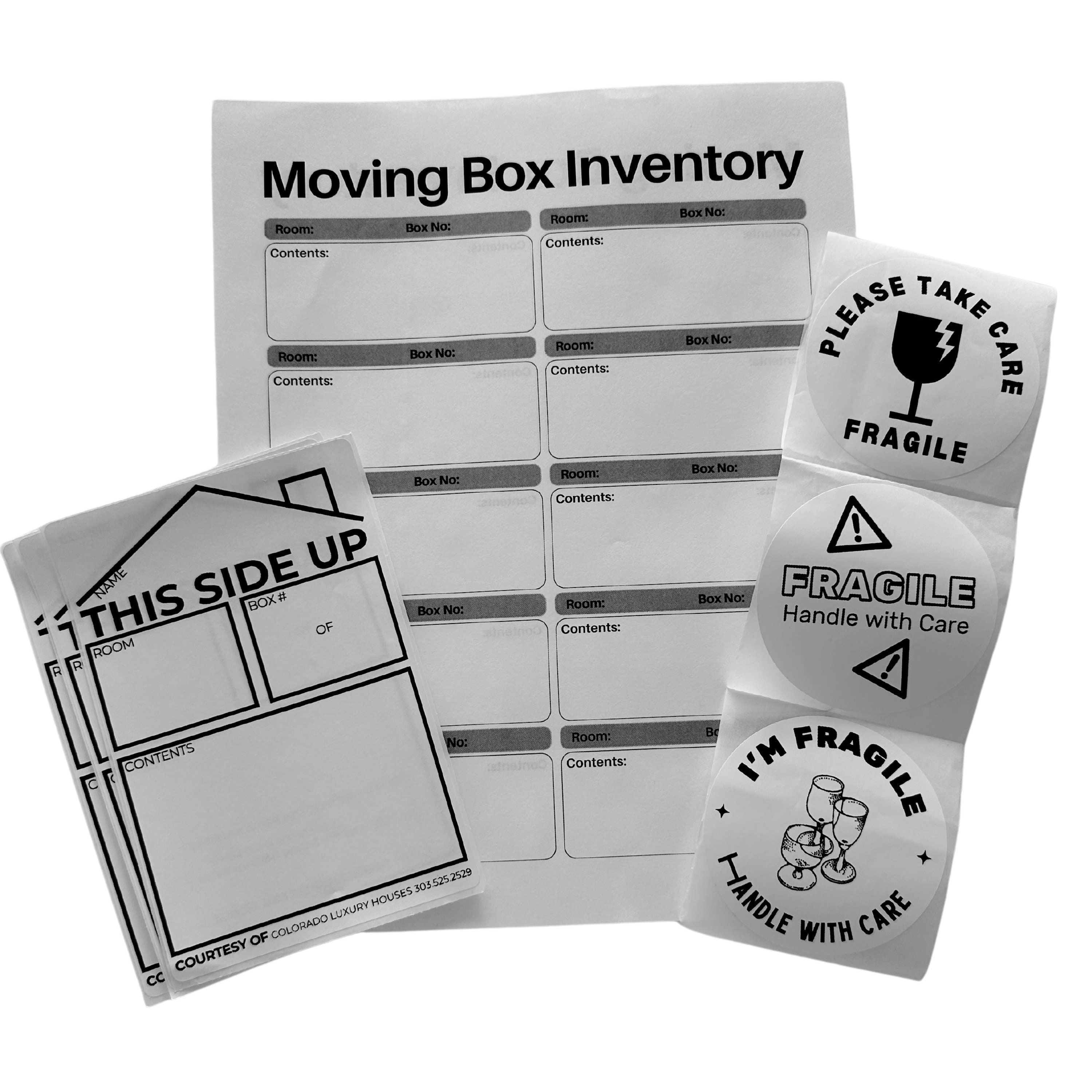 Moving Box Stickers L Moving Labels L Personalized Name Contact Info L ...