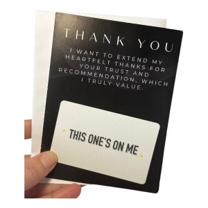 Referral Thank You Gift Card Holder L Referral Business Lead Generation ...