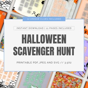Halloween Scavenger Hunt Cards-instant Digital Download - Etsy