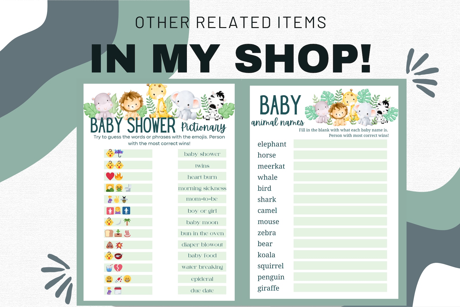 Drawing Baby Shower Game at June Kemp blog