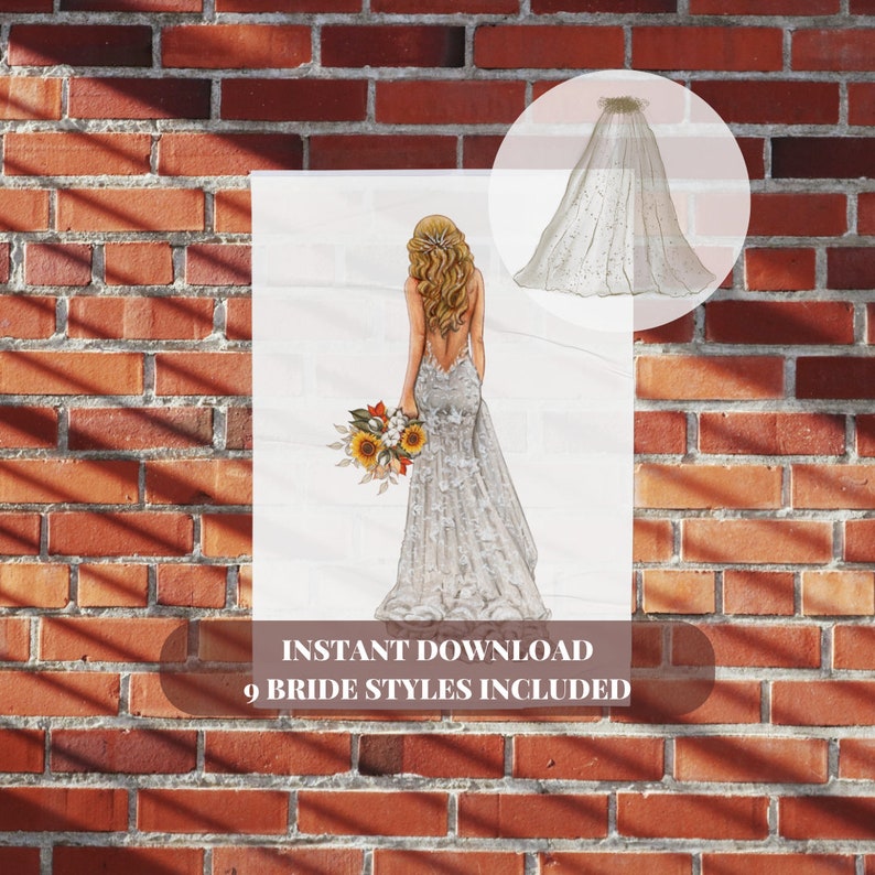 Pin the Veil on the Bride/ Bridal Shower/bachelorette Game (instant ...