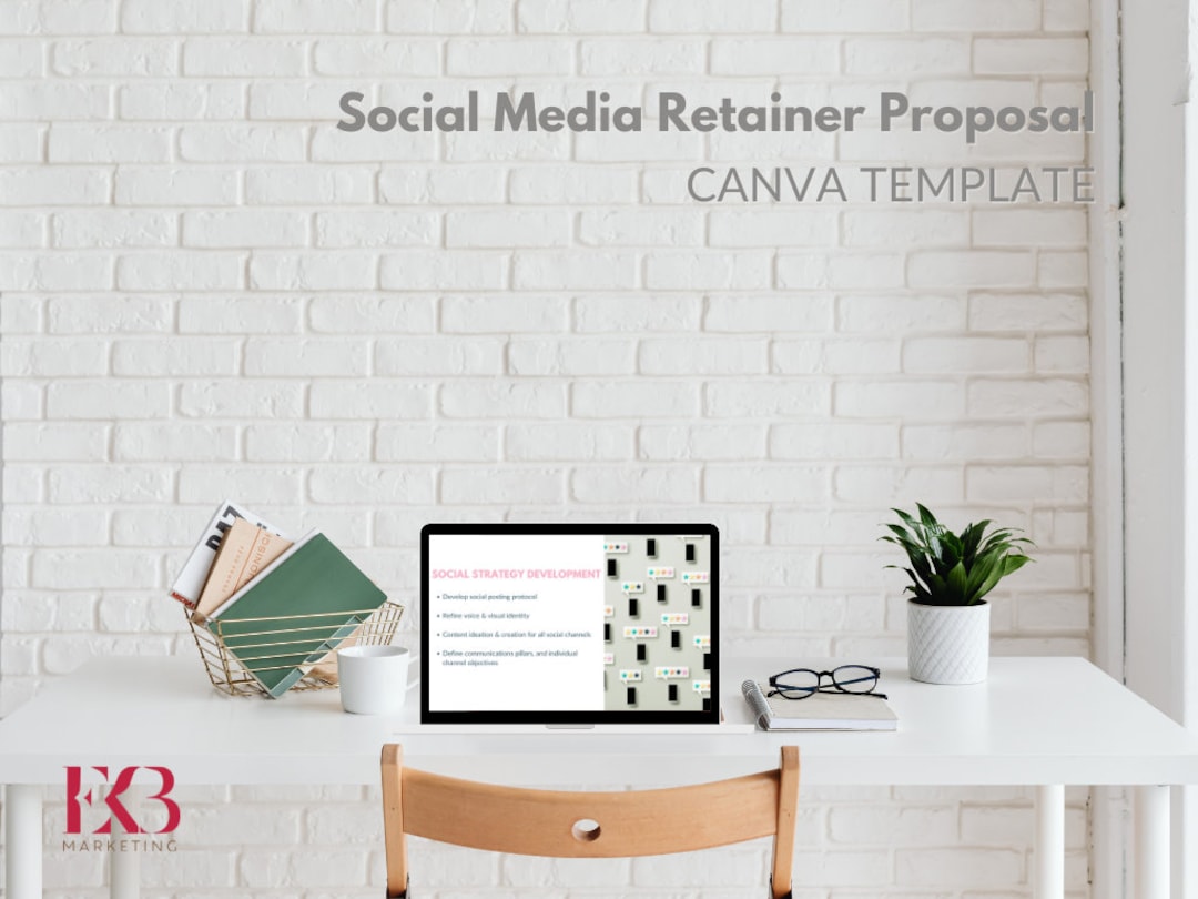 Services and Retainer Proposal for Social Media Managers Canva Template ...