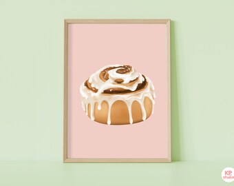 Cinnamon Roll Poster - Etsy