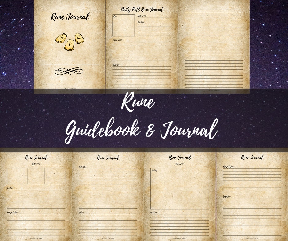 Guide to Rune Reading Bundle | Guidebook and Journal | Printable Pages ...