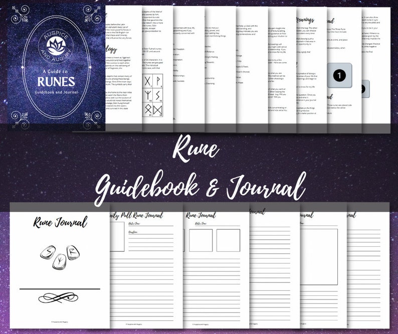Guide to Rune Reading Bundle | Guidebook and Journal | Printable Pages ...
